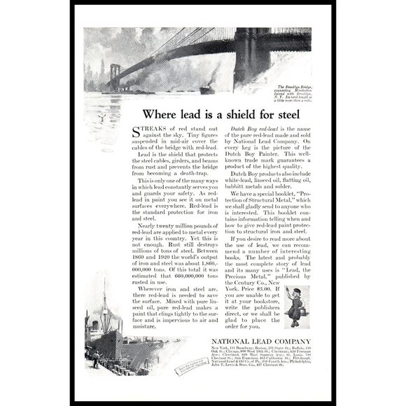 National Lead Company | Art | 924 National Lead Company Vintage Print ...